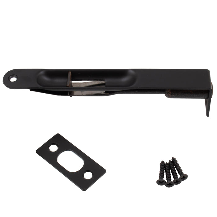 Square Corner by Round Corner Flush Bolt — Stone Harbor Hardware