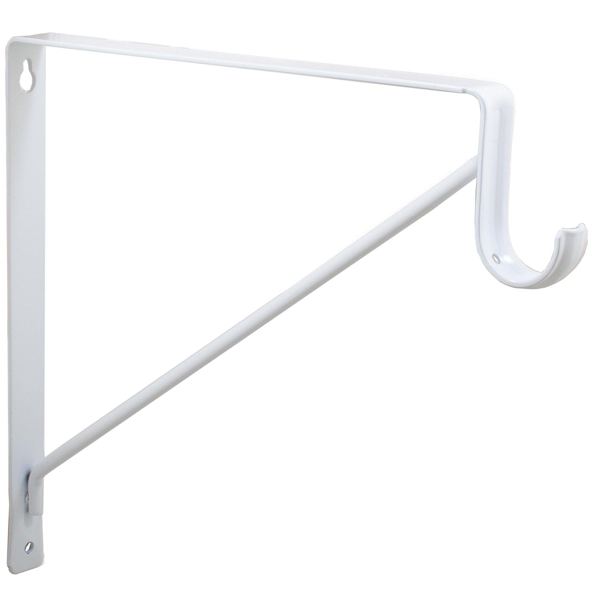 Heavy-Duty Round Bar Shelf Bracket with 3" Drop